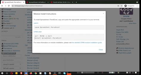 Installing The Perl Modules For Excel File Operations ~