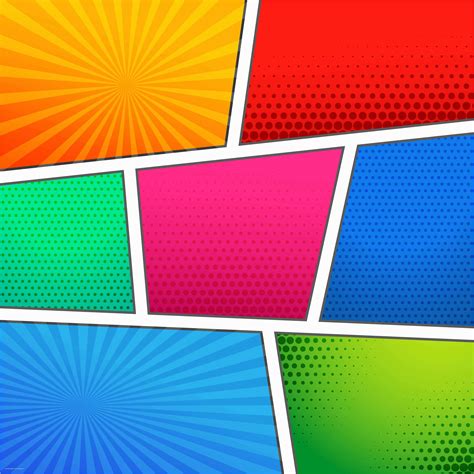 Free Comic Book Style Powerpoint Template Of Pop Art Frame Ics