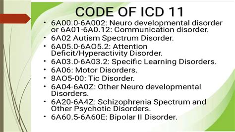 Icd 11 Pptx Classification Of Mental Disorder Pptx