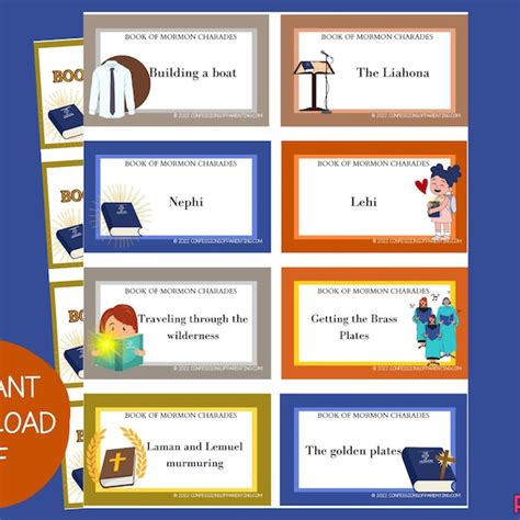 Book Of Mormon Games Primary Etsy