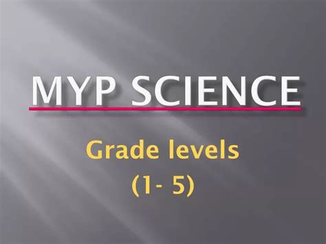 PPT MYP Science PowerPoint Presentation Free Download ID