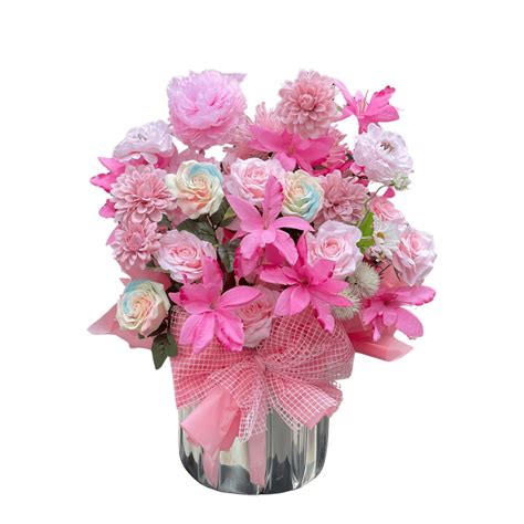 HỘp Hoa LỤa Tone HỒng Domy Flower Mua Hoa Online Tphcm