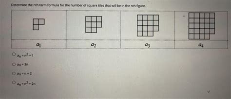 solved determine the nth term formula for the number of