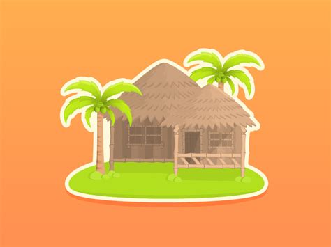 Tropical Nipa Hut By Marc On Dribbble
