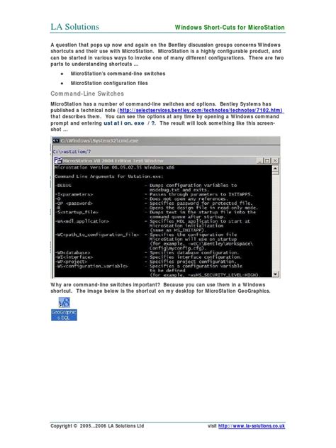 Shortcuts For Microstation Pdf Command Line Interface Computer File