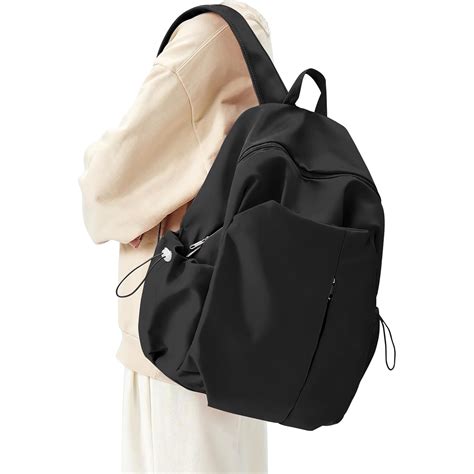 Basic Backpack For High School Women Men Simple Bookbag Lightweight