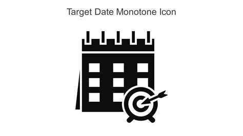 Target Date Monotone Icon In Powerpoint Pptx Png And Editable Eps