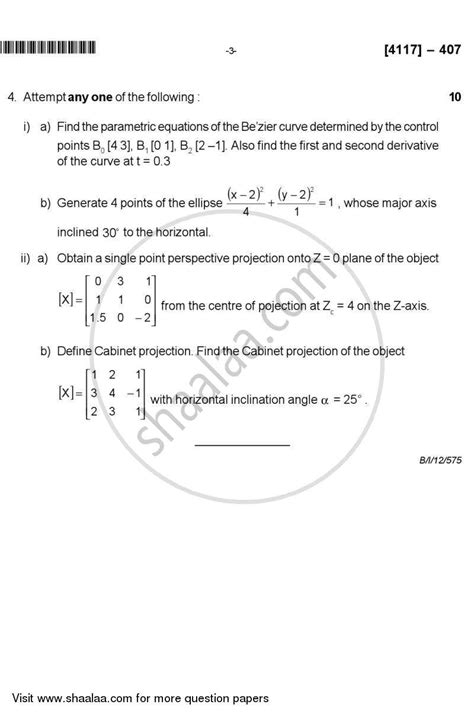 Computational Geometry 2012 2013 B Sc Mathematics Semester 6 Tybsc Question Paper With Pdf