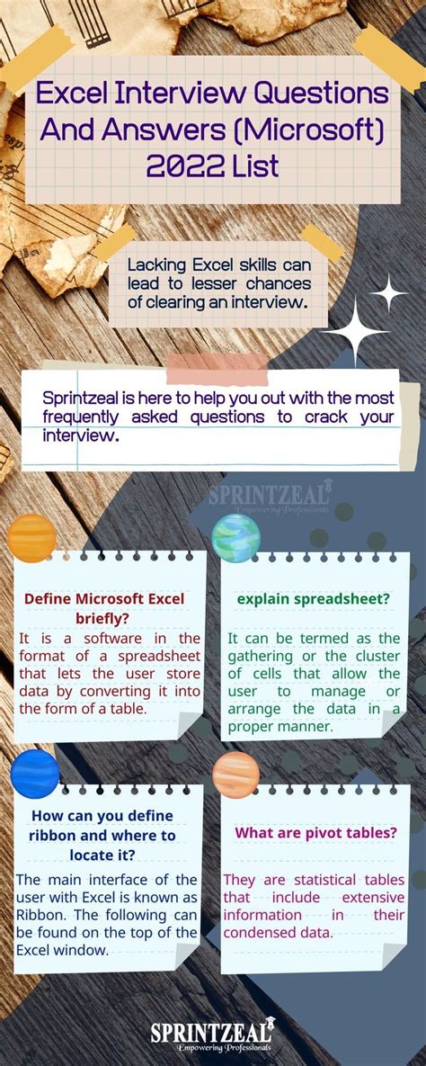 Excel Interview Questions And Answers 2022 Interview Questions