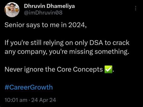 Dhruvin Dhameliya On Linkedin Softwareengineering Programming Dsa Interview