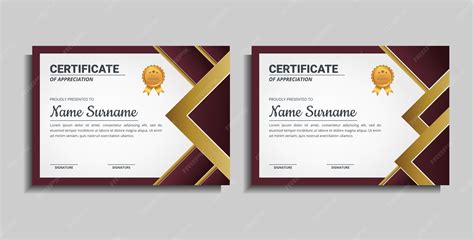 Premium Vector Achievement Award Certificate Design Template