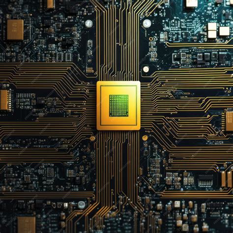 Premium Ai Image Advanced Technology Visualization Circuit Board Cpu Processor Microchip