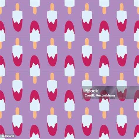 아이스크림 원활한 패턴 배경 과일 벡터 일러스트 레이 션 과일에 대한 스톡 벡터 아트 및 기타 이미지 과일 귀여운 급유 Istock