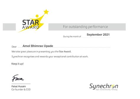 Amol Upadehehim On Linkedin Staraward Synechron Garv Khalid Reham