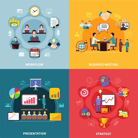 Business Workflow Design Concept 470875 Vector Art At Vecteezy