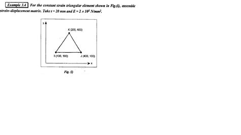 Solved Example 3 4 For The Constant Strain Triangular Chegg