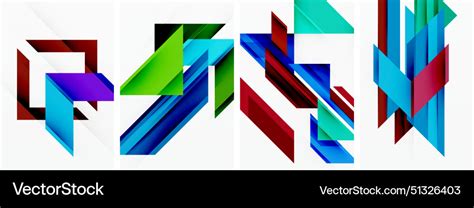 Triangle Poster Abstract Background Set Royalty Free Vector