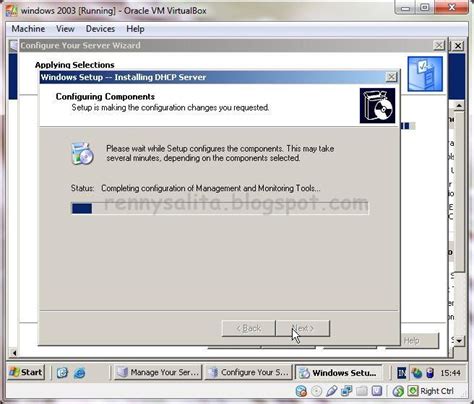 coretan berbagi ilmu konfigurasi dhcp windows server 2003