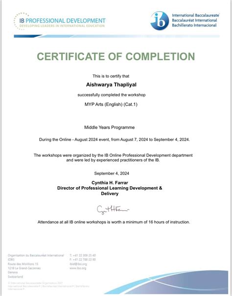 Completed Myp Arts English Category 1 Workshop Aishwarya Thapliyal