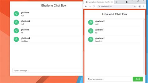 Github Ghailenchat Application With Websocket Spring Boot Javascript