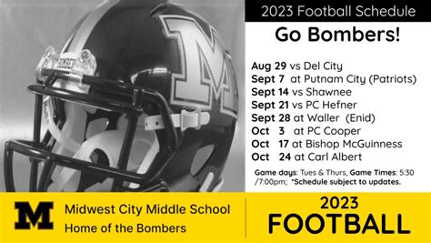 Football Midwest City Middle School
