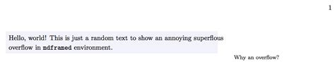 Xetex An Annoying Overflow In Mdframed Environment With Tufte Handout