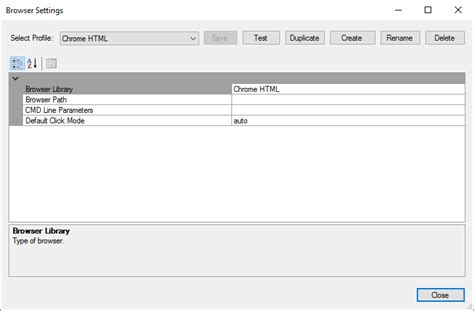 Browser Settings Dialog Rapisedocs