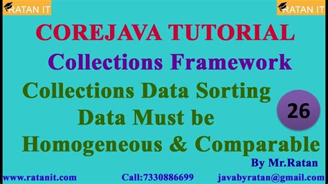 Core Java Collections Framework Video 26 Data Sorting