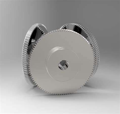 Autodesk Inventor 3d Cad Model Of Helical Gear Bore Diameter 22 Number Of Teeth 100 Module 1