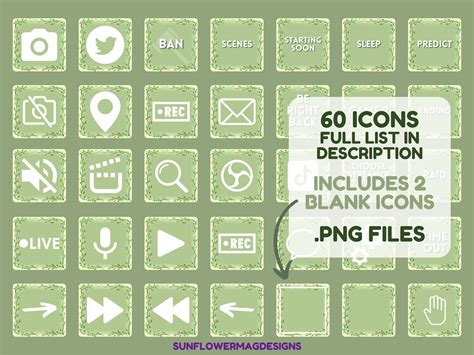 Elgato Streamdeck Icons Sage Leafy Vines Plant Pothos Monstera Houseplant Cozy Games Cover