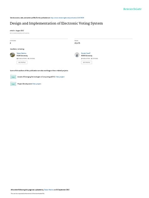 Ijcot V45p301 Journal2017 Pdf Electronic Voting Voting