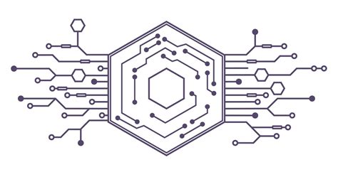 Cybernetic Chipset Pattern Digital Circuit Schematic Representing Ai
