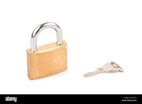 Padlock With Key Stock Photo Alamy
