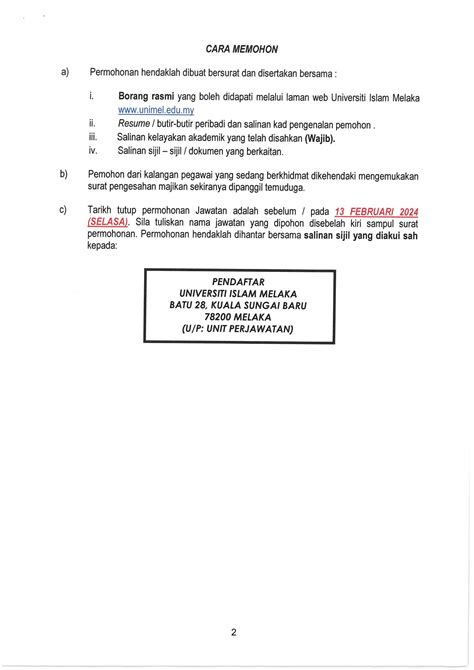 Iklan Jawatan Universiti Islam Melaka Unimel Jobs Hub