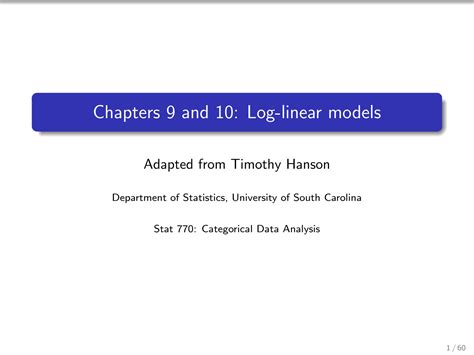 SOLUTION Loglinear Models For Contingency Tables Studypool