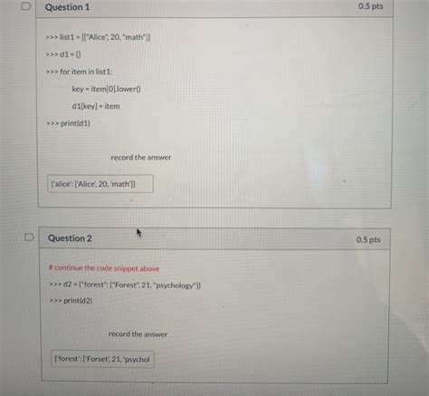 Solved Problem 1 Dictionaries Lists Tuples And Even