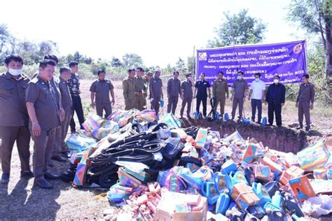 ທໍາລາຍສິນຄ້າ ບໍ່ມີຄຸນນະພາບ ບໍ່ໄດ້ ມາດຕະຖານ ປອມແປງ Updatelaos