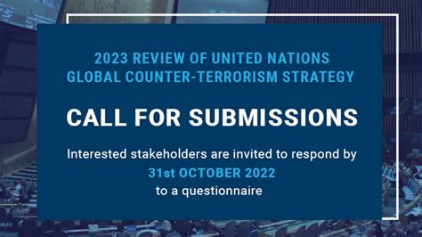 Open Call For Submissions On The United Nations Global Counter Terrorism Strategy Office Of