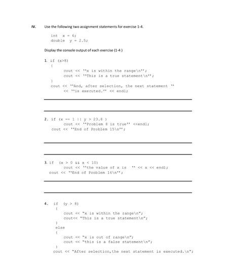 Solved Use The Following Two Assignment Statements For