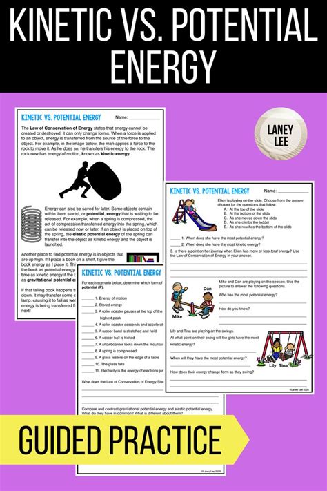 Kinetic Energy Problems Worksheet With Answers