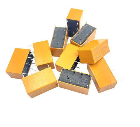10pcs Pcb Mount Power Relay Coil Dpdt Dc 8 Pins Micro Relay