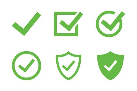 Check Mark Icon Set Vector Design Template Vector Art At Vecteezy