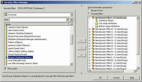 Kb16273 How To Apply A Security Filter To A Group In Microstrategy