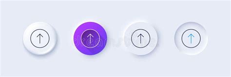 Swipe Up Button Line Icon Scrolling Arrow Sign Landing Page Scroll