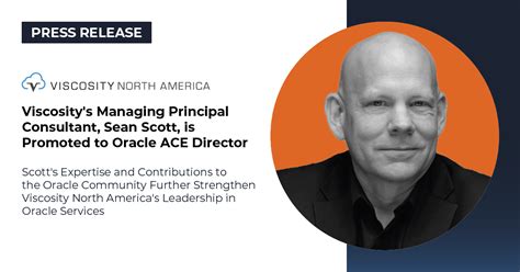 Viscositys Managing Principal Consultant Sean Scott Is Promoted To Oracle Ace Director