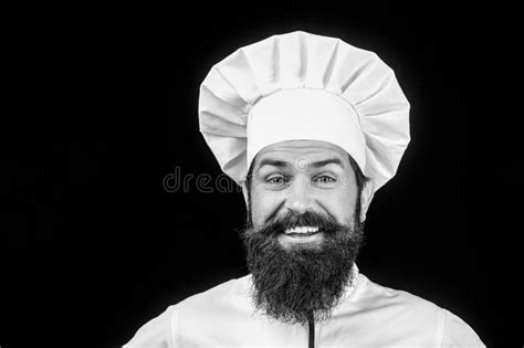 Bearded Man In Chef Uniform Professional Happy Man Chef Male Chef