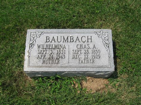 Charles A Baumbach 1850 1929 Find A Grave Memorial