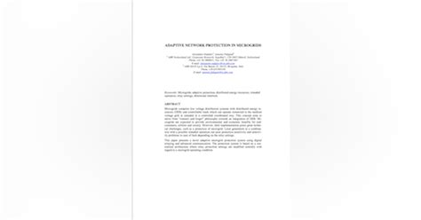 Network Protection In Microgrids Microgrid Knowledge