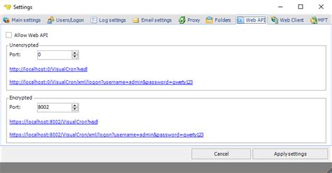 Visualcron Web Api Visualcron Documentation