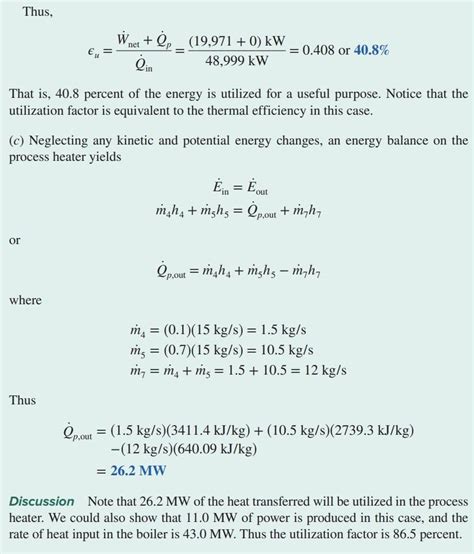 Solved Example 10 8 An Ideal Cogeneration Plant Consider The